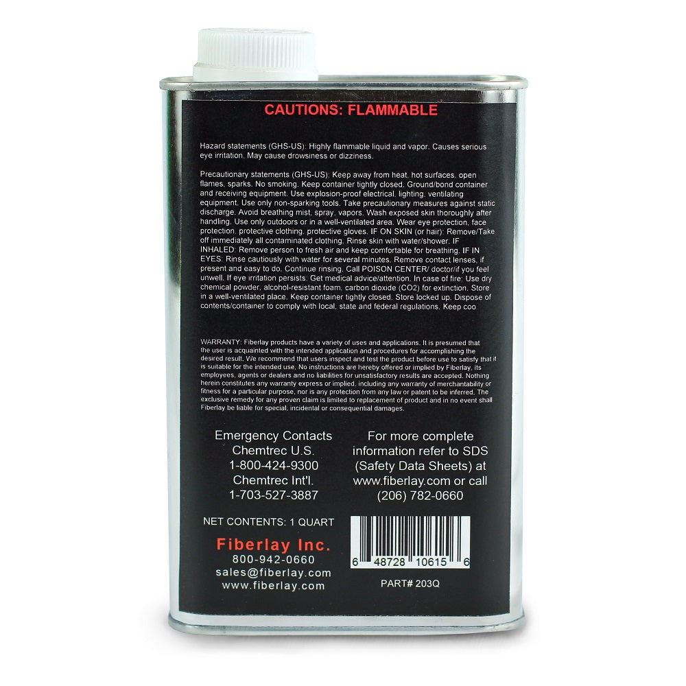 Acetone | Quart |Available at Fiberglass Warehouse - Fiberglass Warehouse