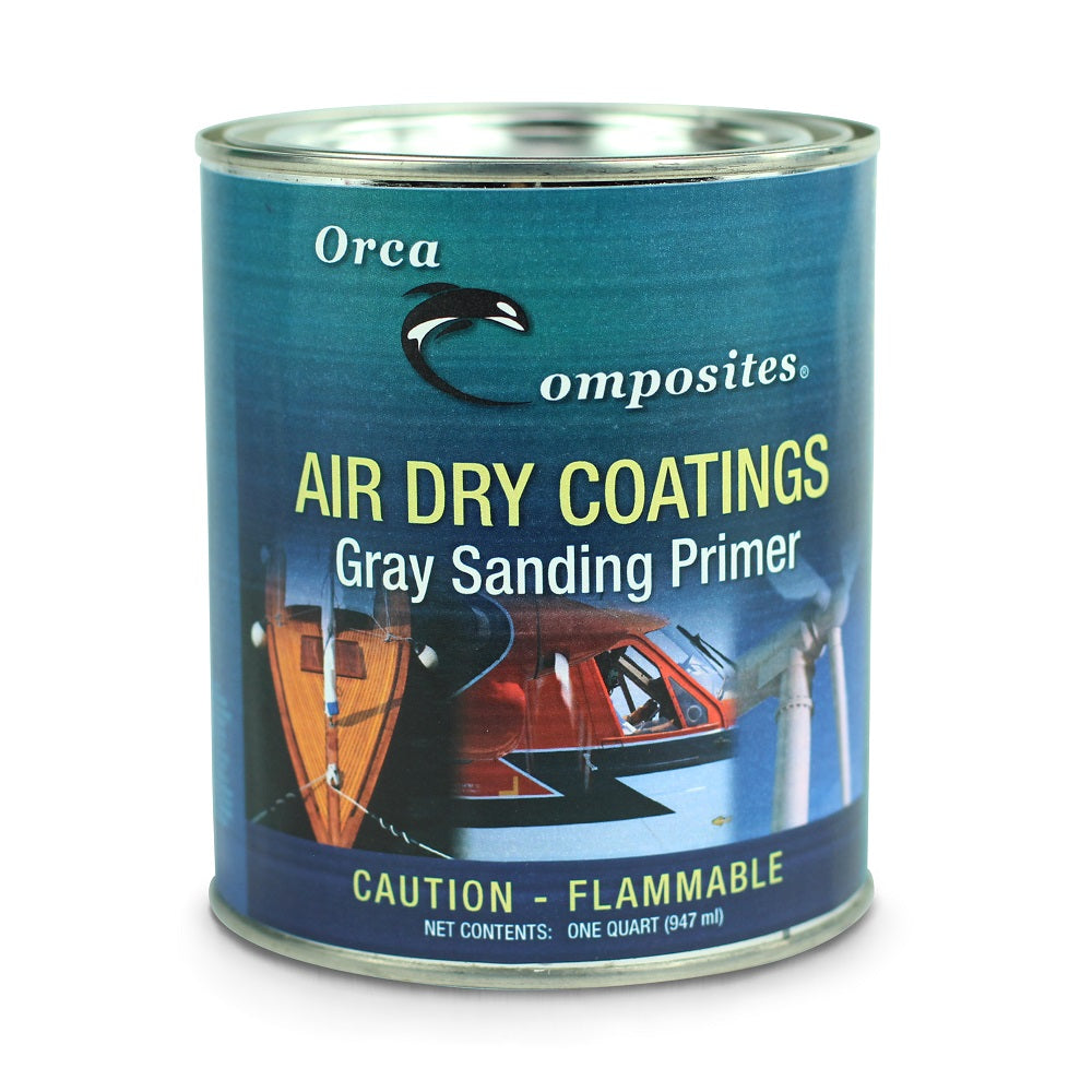 Orca Air Dry Gray Sanding Primer- with MEKP Catalyst - Fiberglass Warehouse